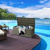 DWVO Extra Large Waterproof Resin Garden Chest - Weatherproof Patio ...