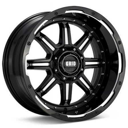 Grid Custom Wheel for 20x9 in Gloss Black with Red Accents D29237E158 ...