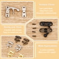 30Pcs 6 Colors Iron Latch Hook Hasp Horn Lock with Screws Mixed Color ...