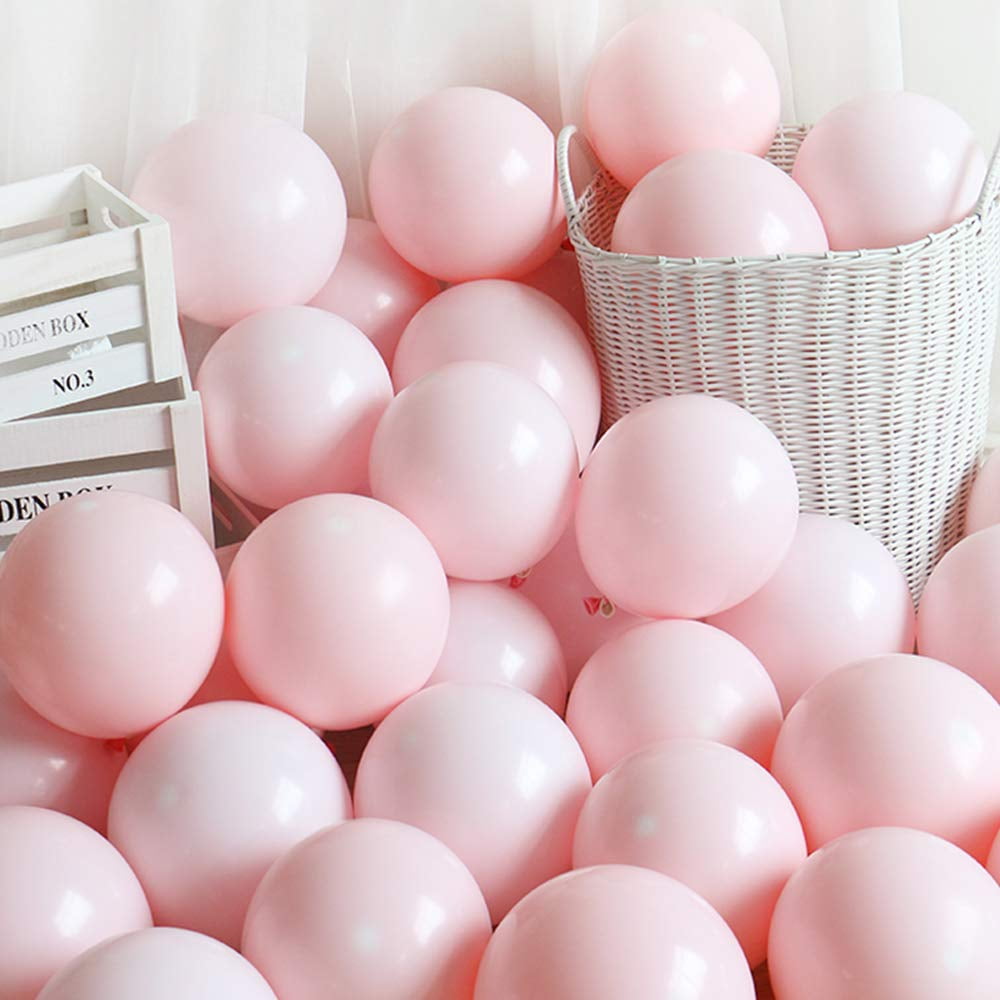 TONIFUL 200Pcs Light Pink Pearl Balloons, 5 inch Pink Macaron Latex ...