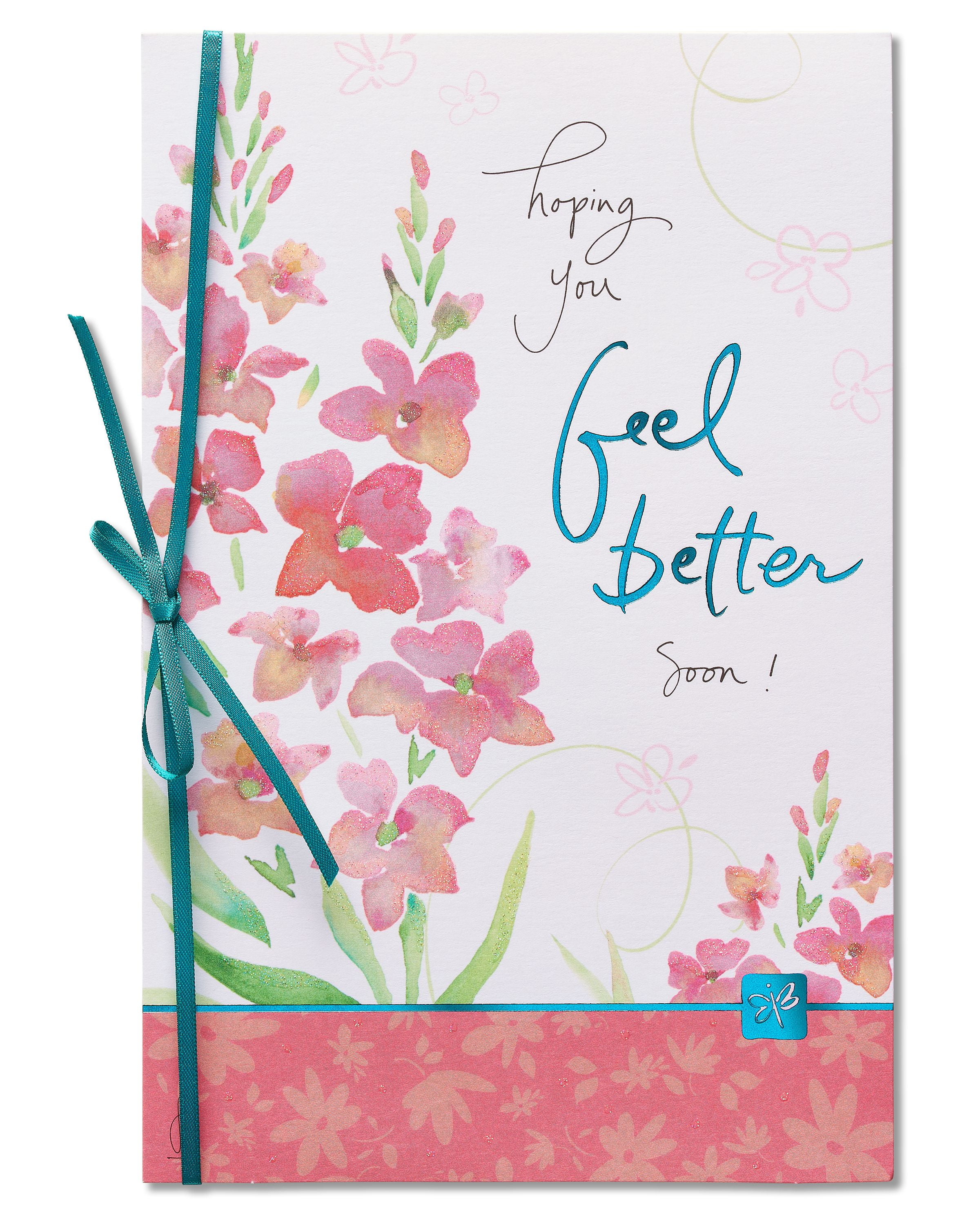 American Greetings Feel Better Soon Thinking of You Card with Glitter ...