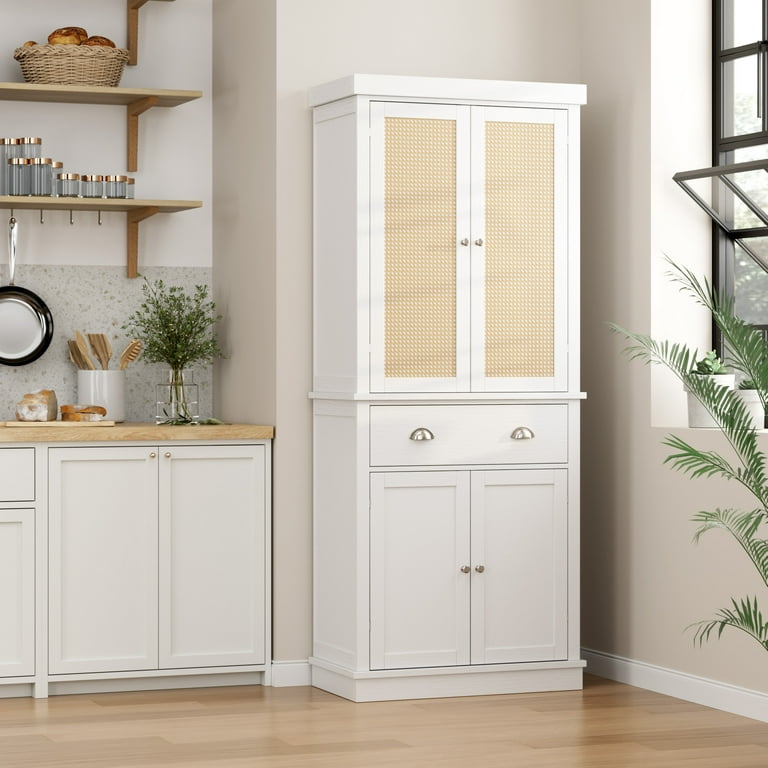 Homfa 72.4''H Tall Kitchen Pantry with 4 Doors, Large Drawer Homfa 72.4''H Tall Kitchen Pantry with 4 Doors, Large Drawer