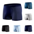 Mens Mesh Boxer Briefs Sheer See Through Bulge Enhancing Big Ball Pouch ...