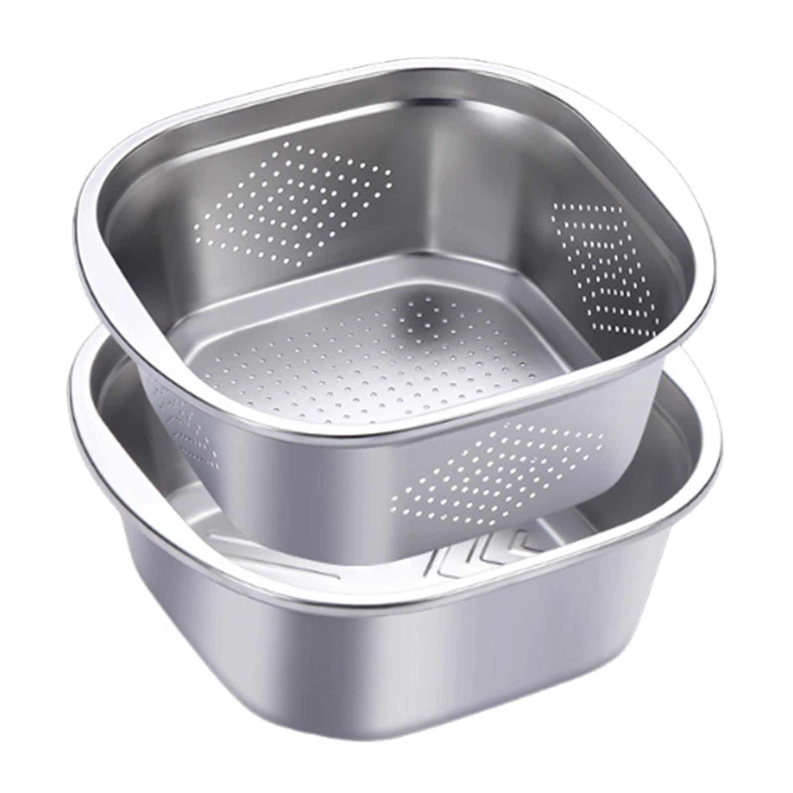 Juego de Colador Y Tazón Filtro para Arroz Cesta para Frutas Y Tazón de ...