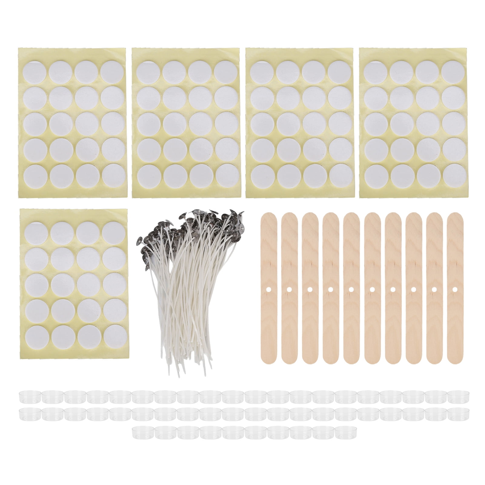 Mechas para velas, 100 mechas para velas de 15 cm, 100 mechas adhesivas ...