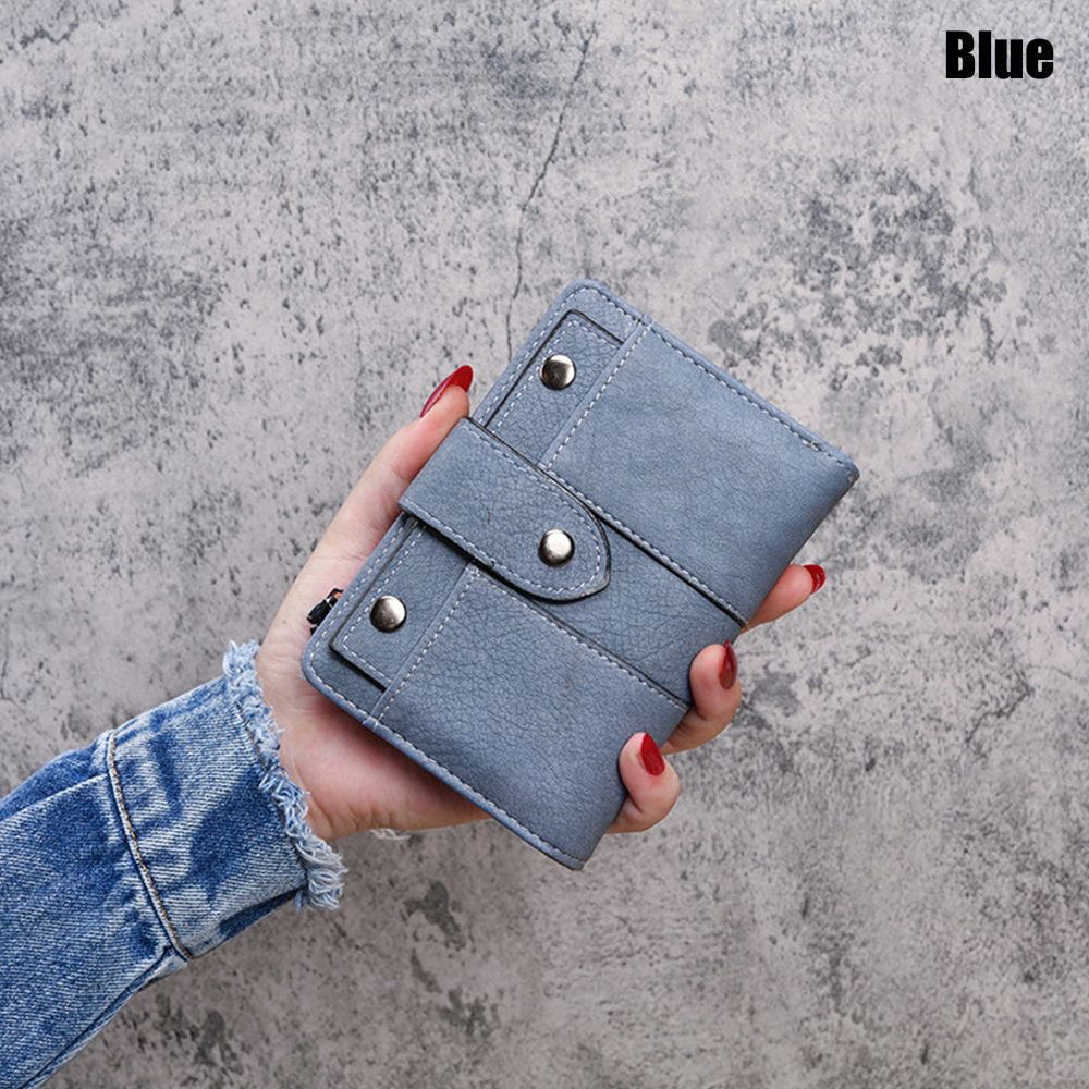 Fashion Women PU Leather Pure Colour Card Holder Money Bag Coin Purse ...