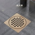 4 Inch Grate Kit Champagne Bronze Shower Drain with ABS Flange ...