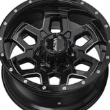 20" Black With Milled Accents Warlock 217 Wheel by Ultra Wheel 217 ...