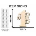 #1 Dad Unfinished Wood Cutout DIY handmade Craft 36" / 1/4" - Walmart.com