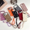 3D Pleated Water Ripple with Rope Phone Case for iPhone (iPhone 16 Pro ...