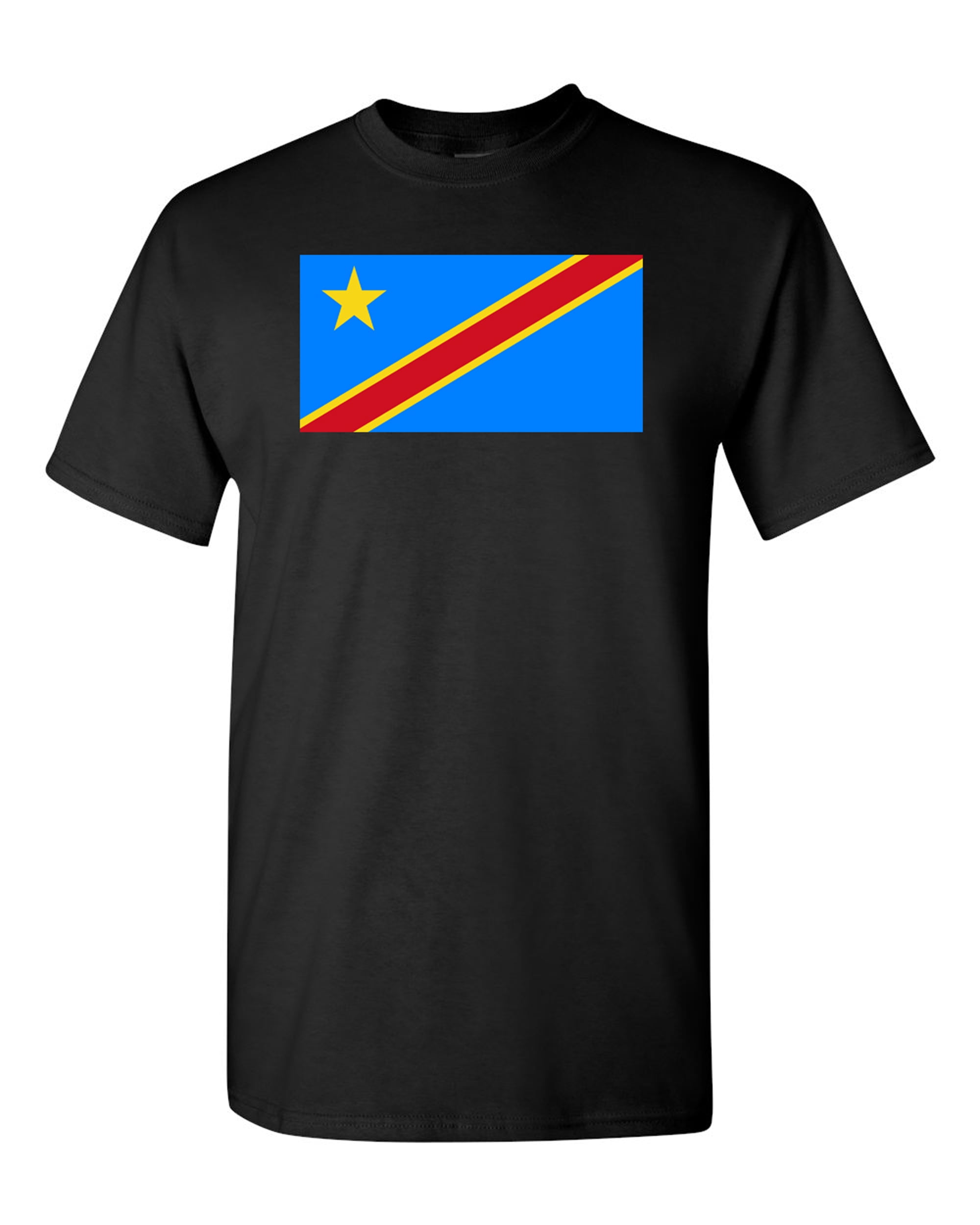 Democratic Republic Of The Congo Country Flag Adult DT T-Shirt Tee ...