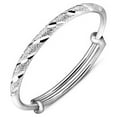 Willstar 925 Silver Plated Adjustable Bangle, High Quality Ladies ...