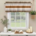 Boho Brown Valances for Windows, Striped Tribal Farmhouse Style Valance ...