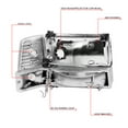 DNA Motoring For 92-96 Ford F150 F250 F350 Bronco LED DRL Headlight ...
