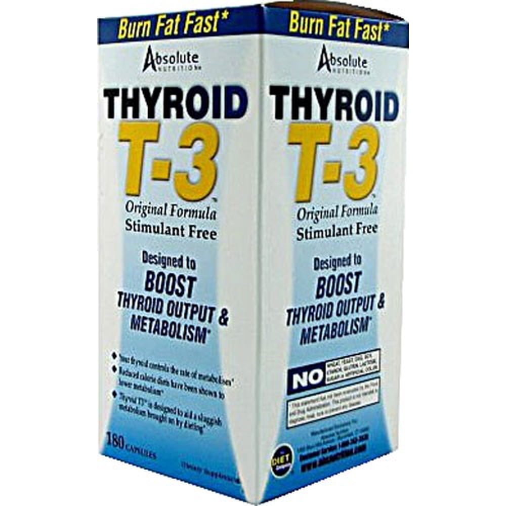 Absolute Nutrition Thyroid T-3 Weight Loss Supplement, Dietary ...