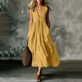 asdoklhq Holiday Dresses for Women Semi Formal Linen Dress Ladies ...
