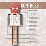 Mockins Handheld USB Rose Gold Portable Bluetooth Karaoke Microphone ...
