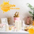 100 pieces platinum paper cups, 9-ounce gold foil dot disposable paper ...