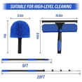 26FT Window Cleaning Kit, High Reach Duster with Extension Pole, 2 in 1 ...
