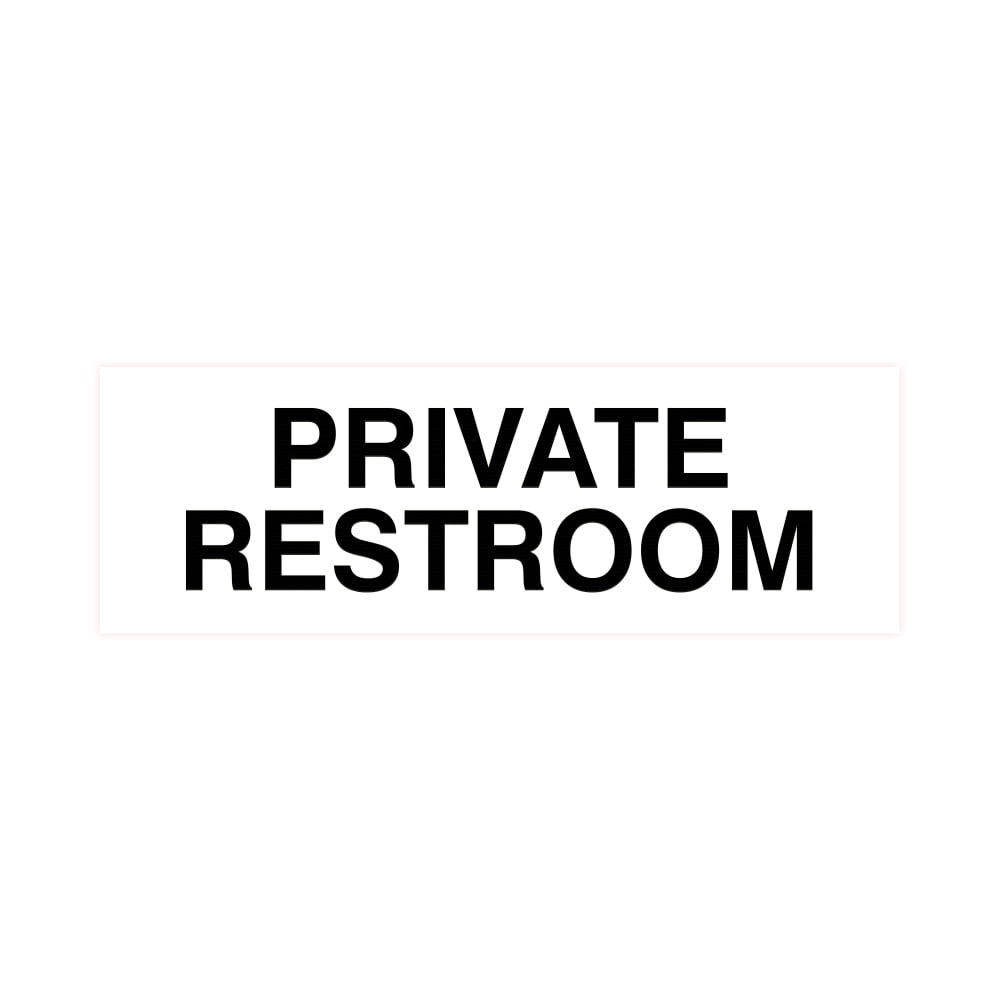 Basic Private Restroom Door / Wall Sign - White - Large - Walmart.com