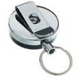 2 Pack Retractable ID Card Badge Metal Reel Recoil Pull Keyring Belt ...