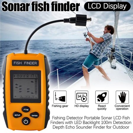 Fishing Detector Portable Sonar LCD Fish Finders with fish finder ...