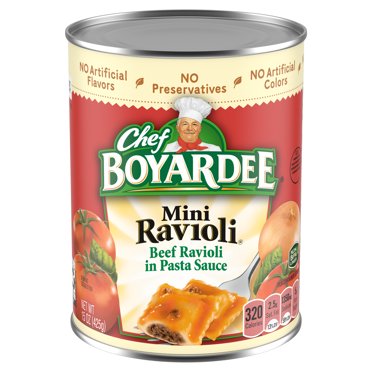 Chef Boyardee Overstuffed Beef Ravioli, 15 oz - Walmart.com