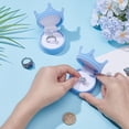 2Pcs Velvet Rings Gift Storage Boxes Jewelry Box for Ring Light Blue 6 ...
