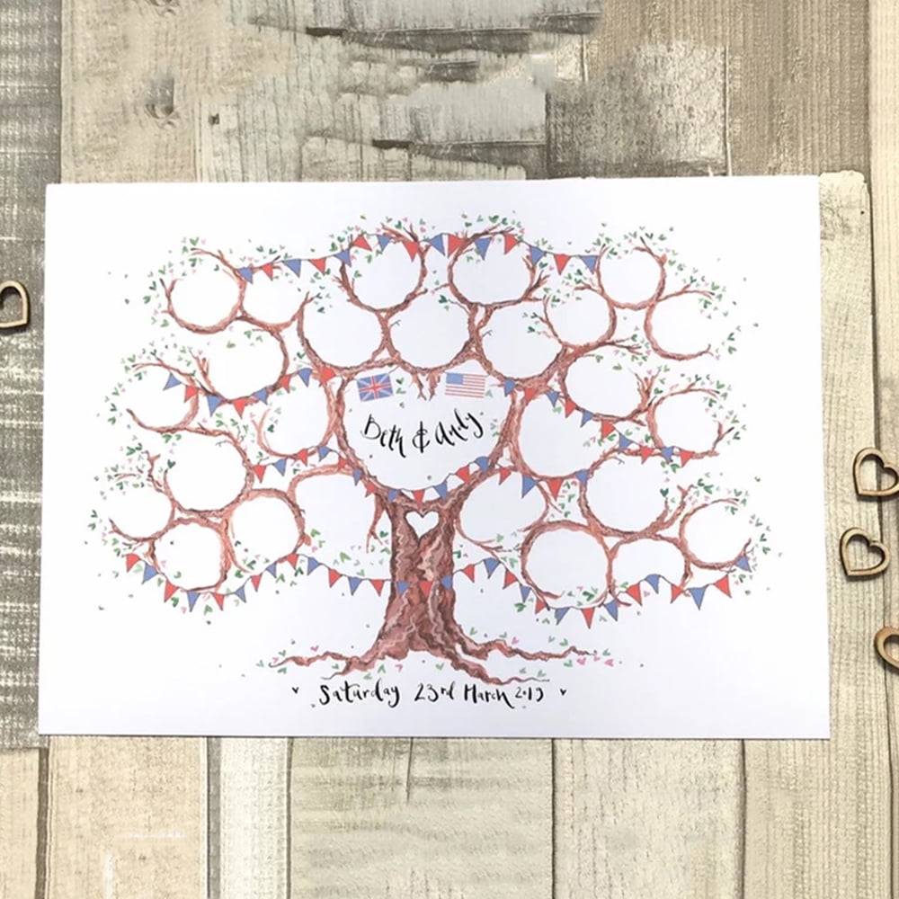 Wedding Guests Books Personalized Family Tree Memory Album Anniversary ...