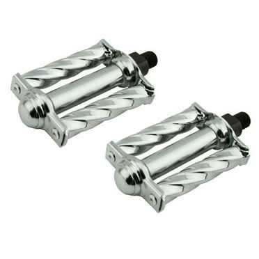 Double Square Round Twisted Pedals 1/2" Chrome. Bike pedals, bicycle ...