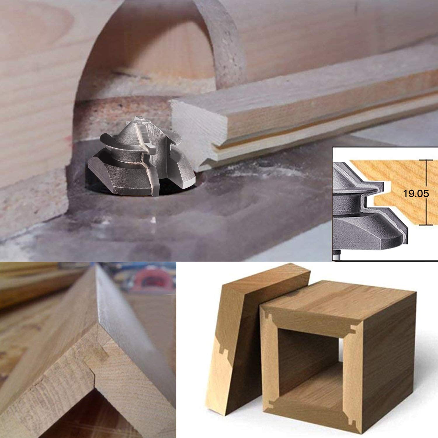 Buy TACKLIFE 1/4inch Shank Router Bit Set, Tongue and Groove Router ...