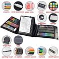 185-Piece Double Sided Easel Art Set - Complete Drawing Kit with Oil ...