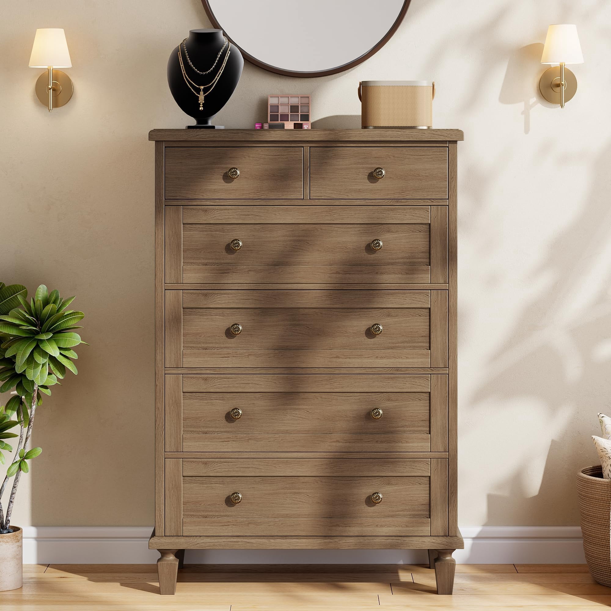 Click here for Strundghti 47 Tall 6-Drawer Dresser  Vintage Woode... prices