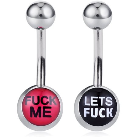 Belly Button Rings with Cute and Sexy Letters Navel Piercings Body ...