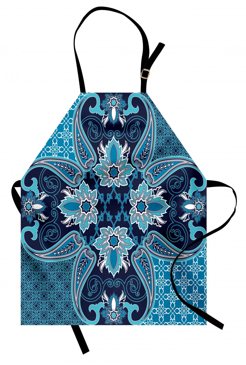 Navy Apron Middle Eastern Oriental Persian Pattern with Arabesque ...