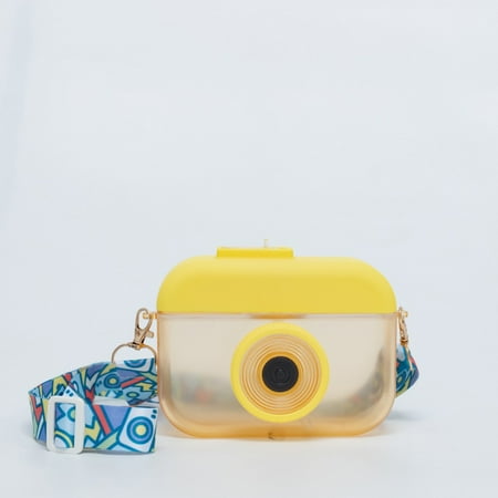 Camera Bottle Portable Cup Students Straw Cup Students Messenger Water ...