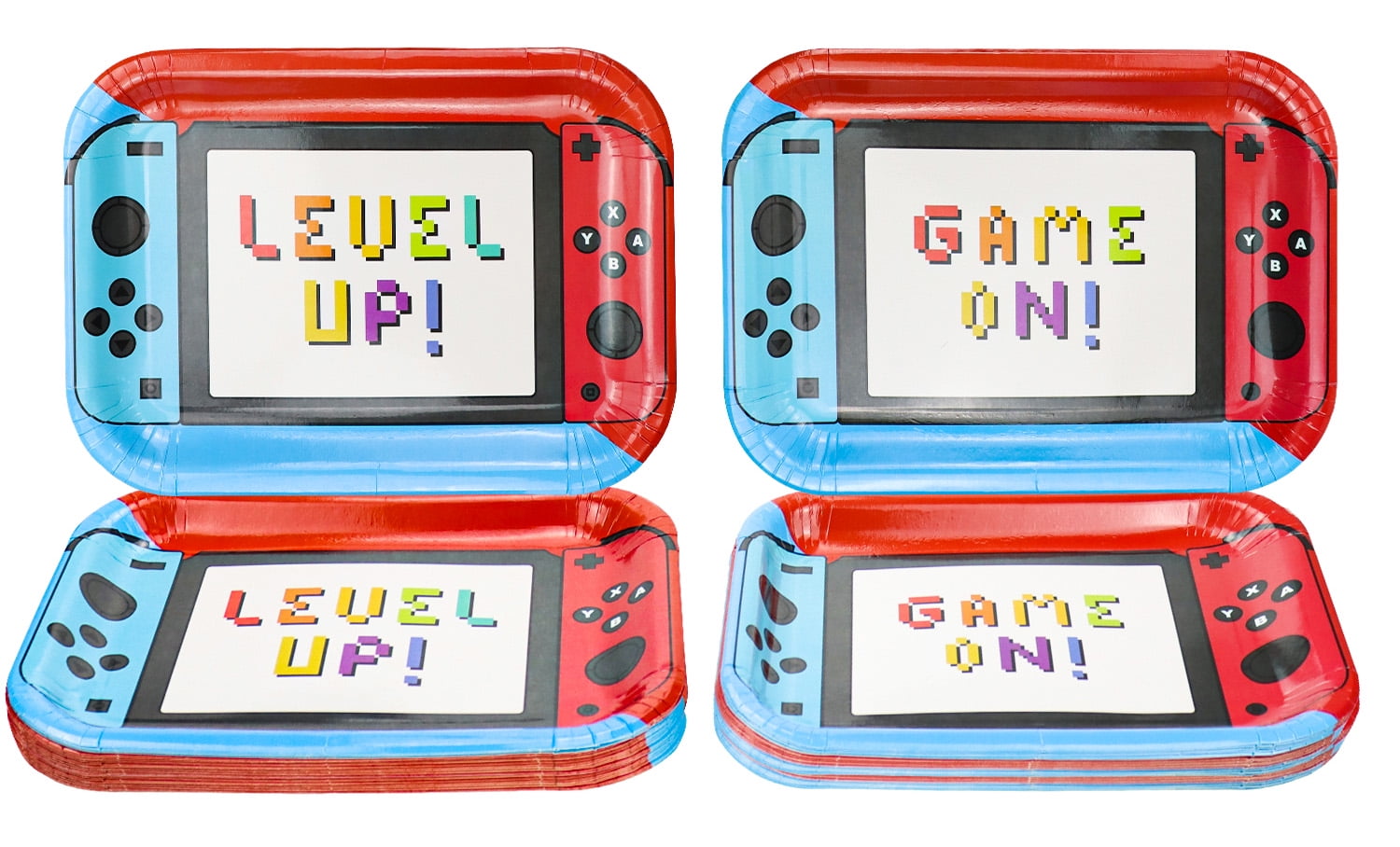 Hegbolke 40Pcs 11 Inches Game Controller Birthday Party Plates - Video ...