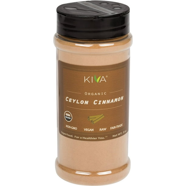 Kiva Organic Ceylon Cinnamon Powder,Freshly Grounded, (JUMBO SIZE) 1/2 ...