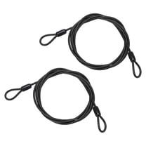 3/16" Dia Vinyl Coated Stainless Steel Cable with Loops, 2 Pcs 2 ft (20 ...