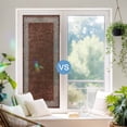 Brown Abstract Art Window Privacy Film, Vintage Linen Greek Key ...