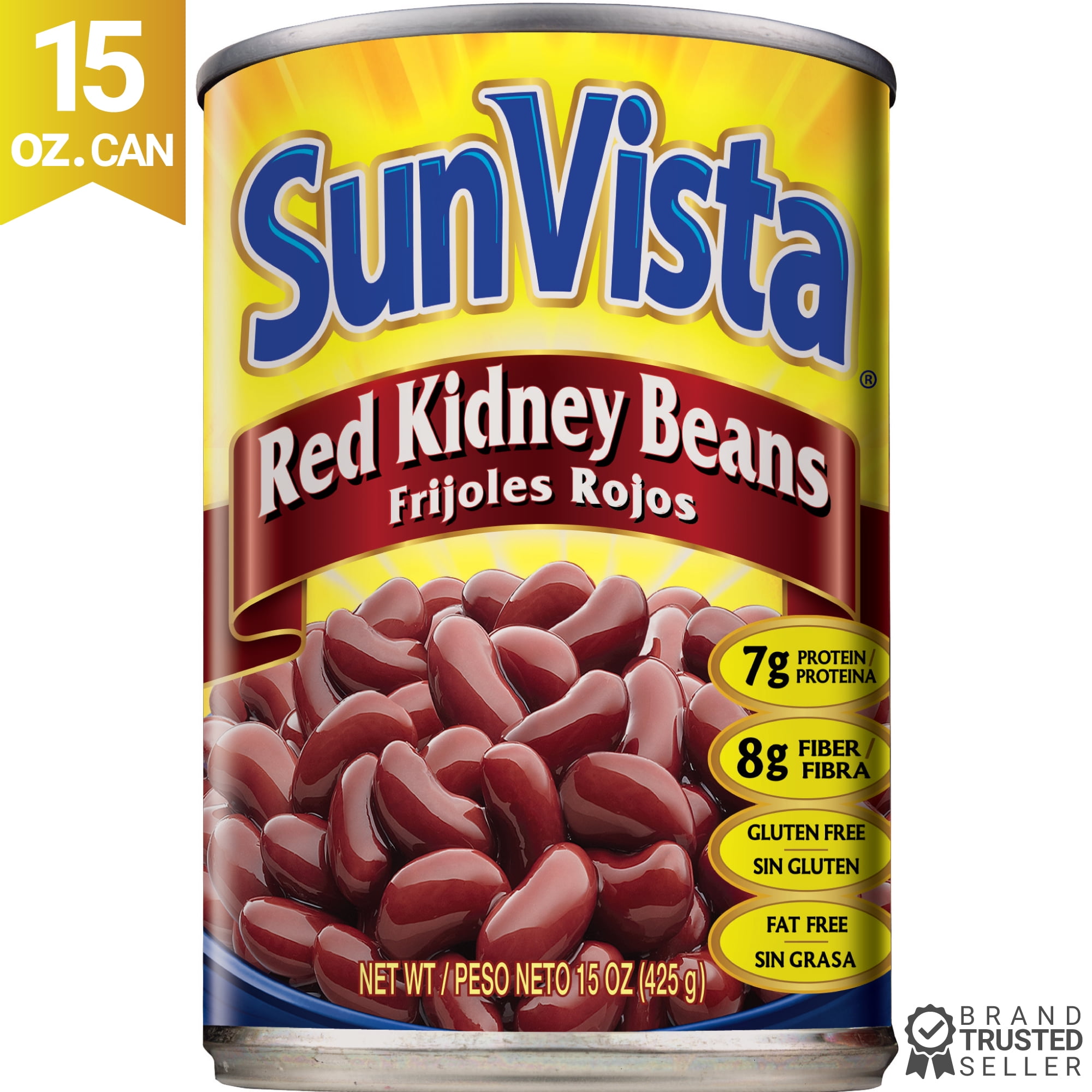 Sun Vista - Red Kidney Beans - 15 oz. Can - Walmart.com