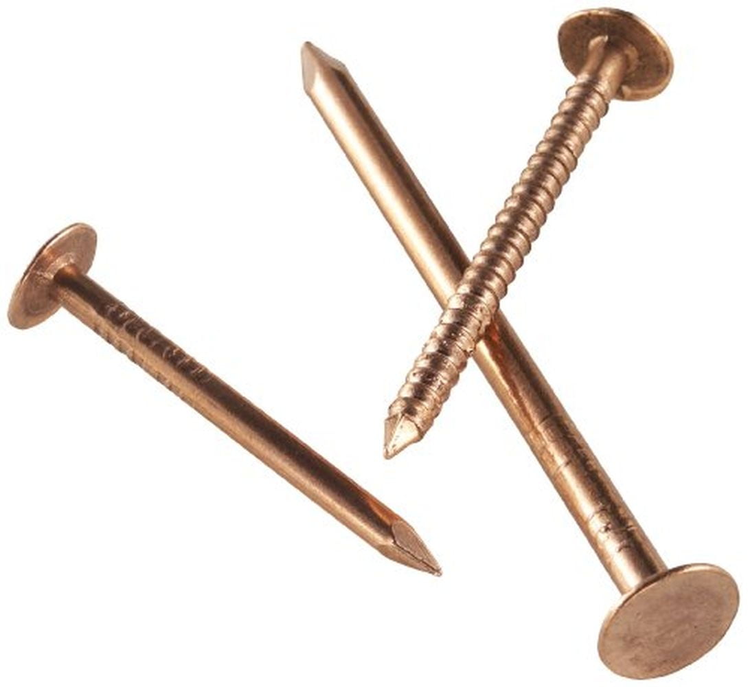 Simpson C610RN1 6D Roof Tile&Slating Nails,2"&10ga,Copper Smooth Shank ...