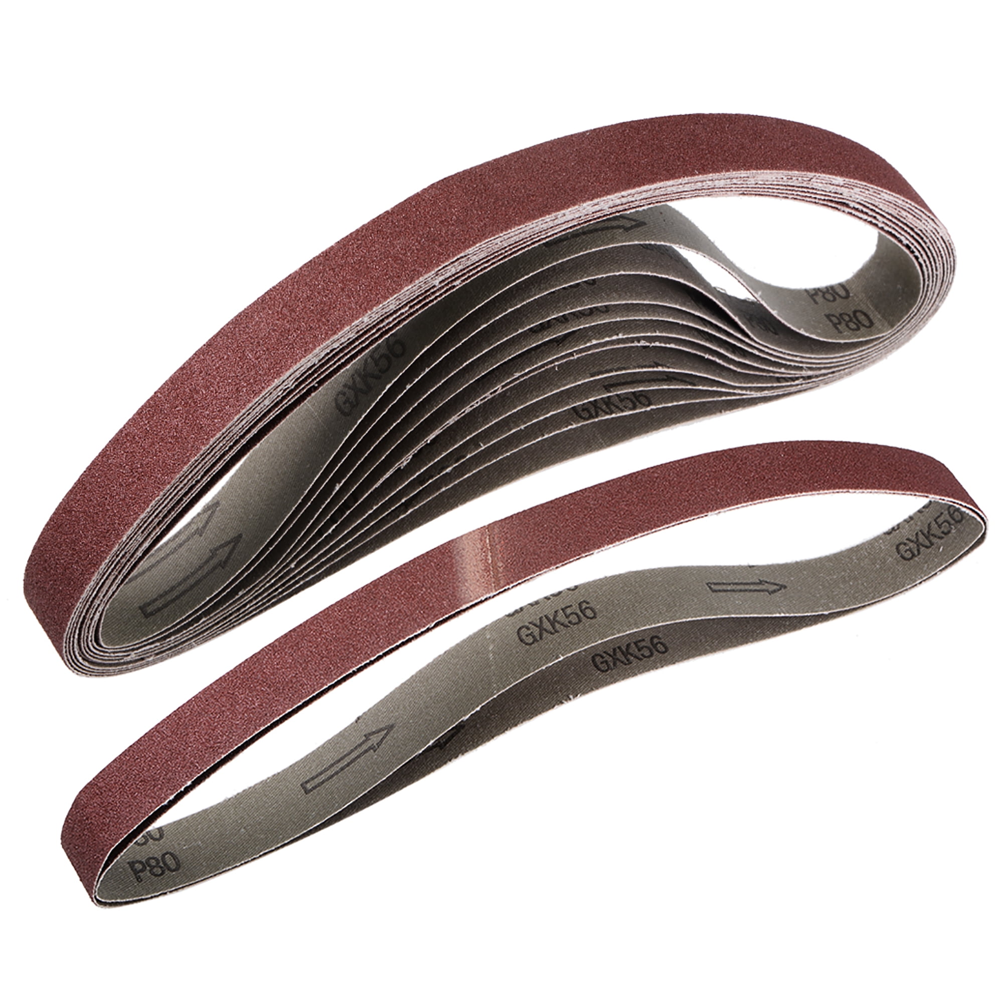 1 X 30 25mm X 770mm Sanding Belt 80 Grit Aluminum Oxide 12pcs