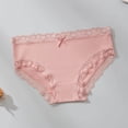 ATOYSOY Ribbed Bikini Briefs With Lace Banding And Bow Detail Soft ...