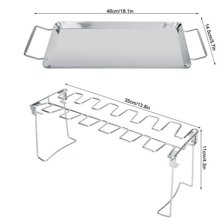 Chicken BBQ Rack, Stainless Steel Roaster Stand Chicken Leg Wing Grill ...