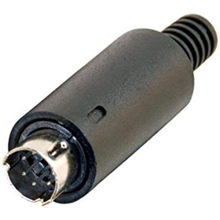 6 Pin Mini-Din Connector - 6 Pin Mini-Din (Ps/2 Style) - Male - Black ...