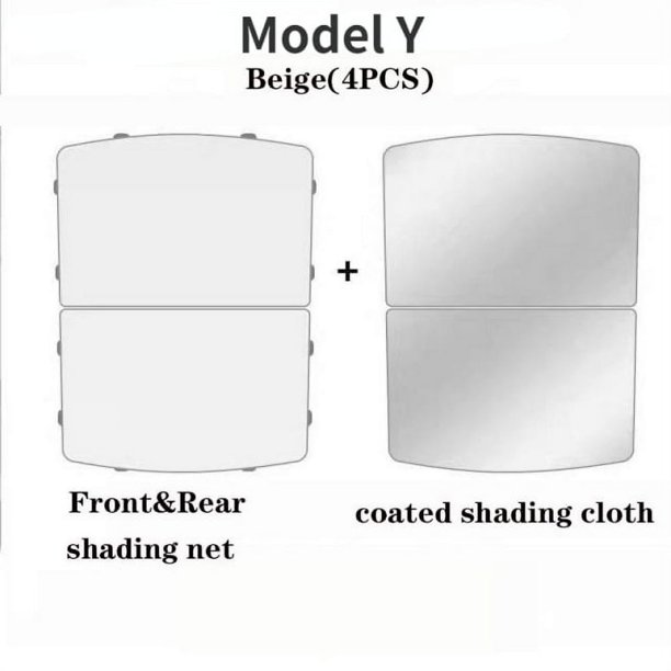 HAOAN For Tesla Model Y Glass Roof Sunshade Window Shade Sunroof Net ...