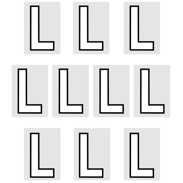 Uxcell Letter L Patches Iron on Heat Transfer Letters 2 Inch White ...