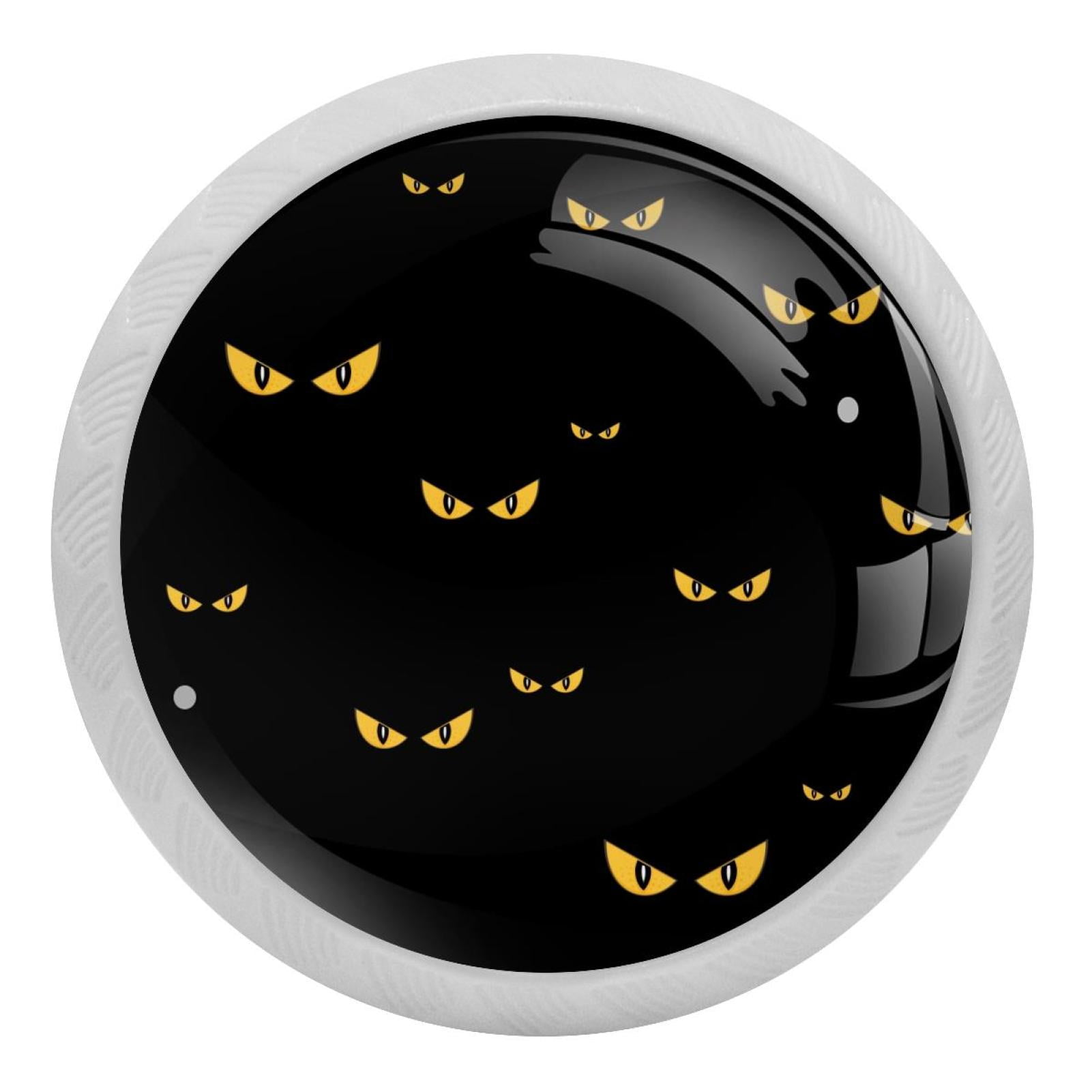 4PCS Round Strange scary eyes Cabinet Fluorescence Knob Glowing in the ...