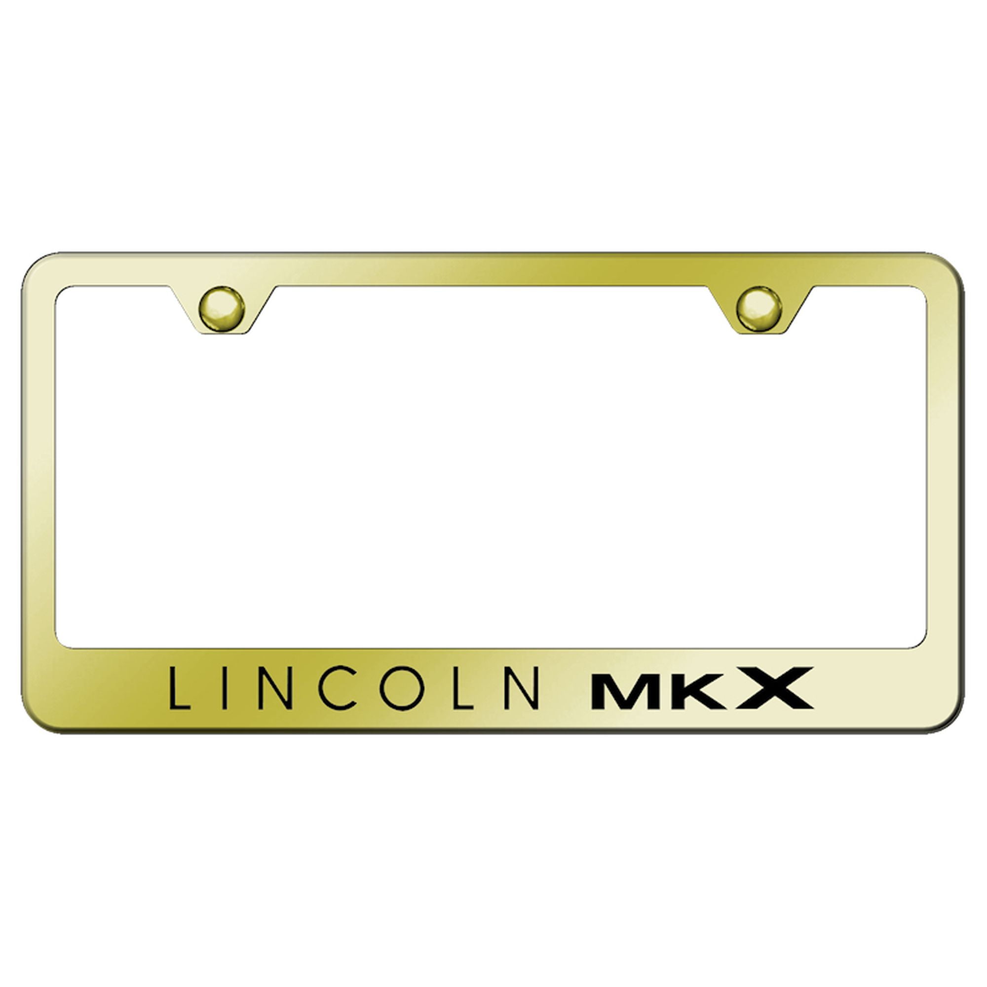Lincoln MKX Laser Etched Logo Stainless Steel License Plate Frame (Gold ...